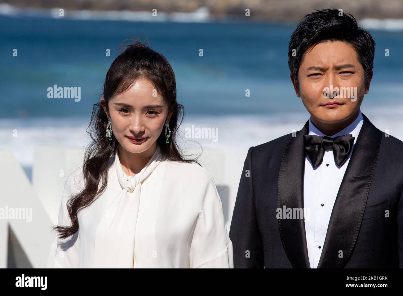 (L-R) Actress Mi Yang and actor Jingfei Guo attends 'Bao Bei Er (Baby ...