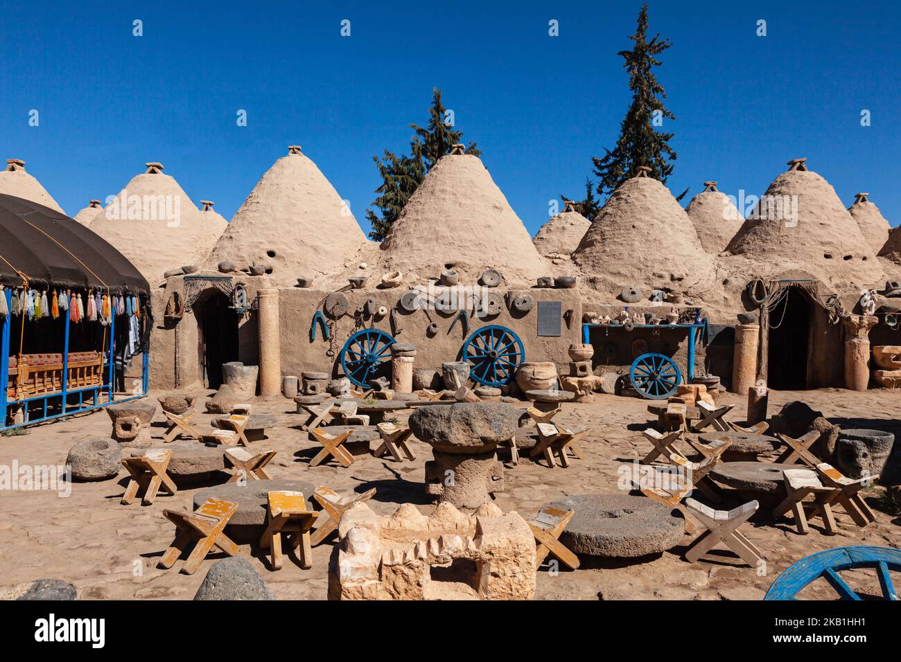 A view of historical Harran houses. Urfa Turkey. The building is made ...