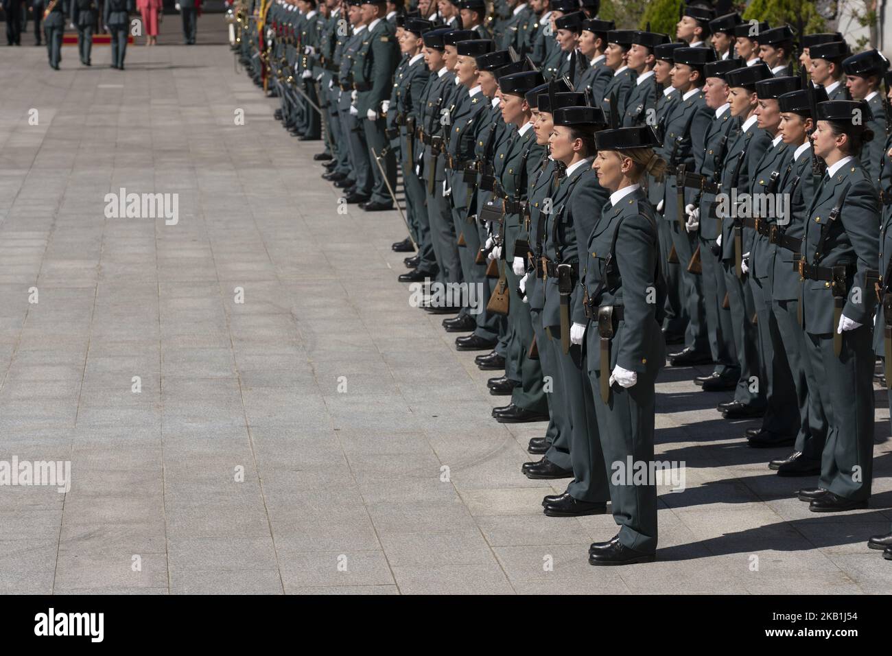 Women of the Civil Guard during the act of recognition of the Civil ...
