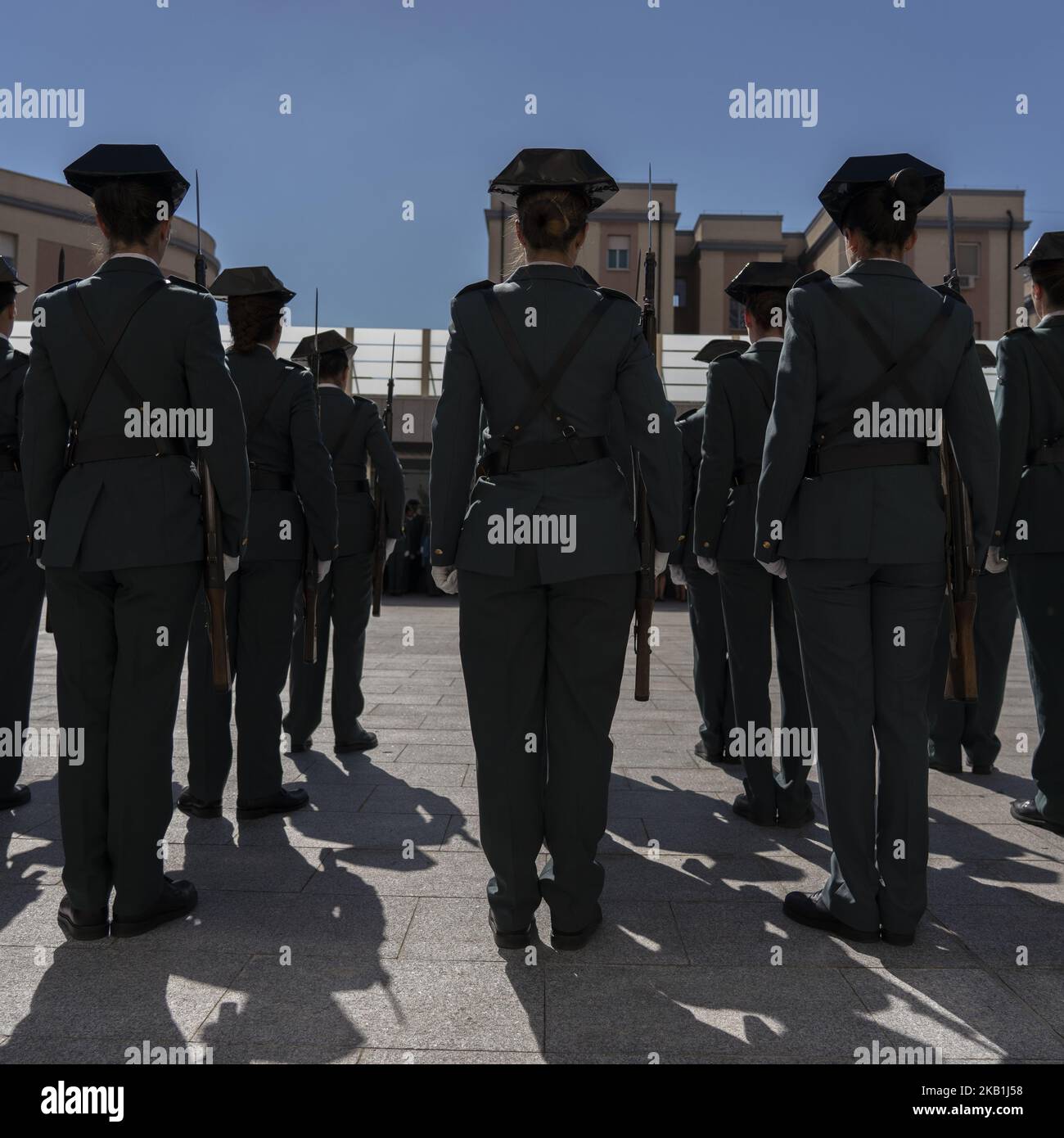 Women of the Civil Guard during the act of recognition of the Civil ...