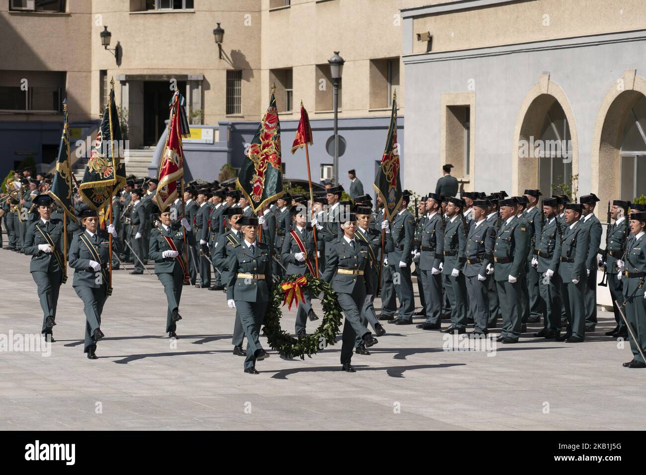 Women of the Civil Guard during the act of recognition of the Civil ...