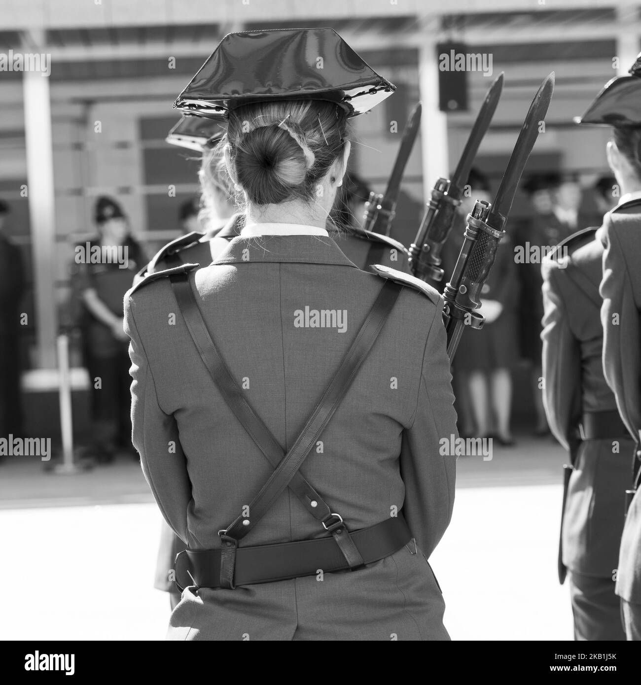 Women of the Civil Guard during the act of recognition of the Civil ...