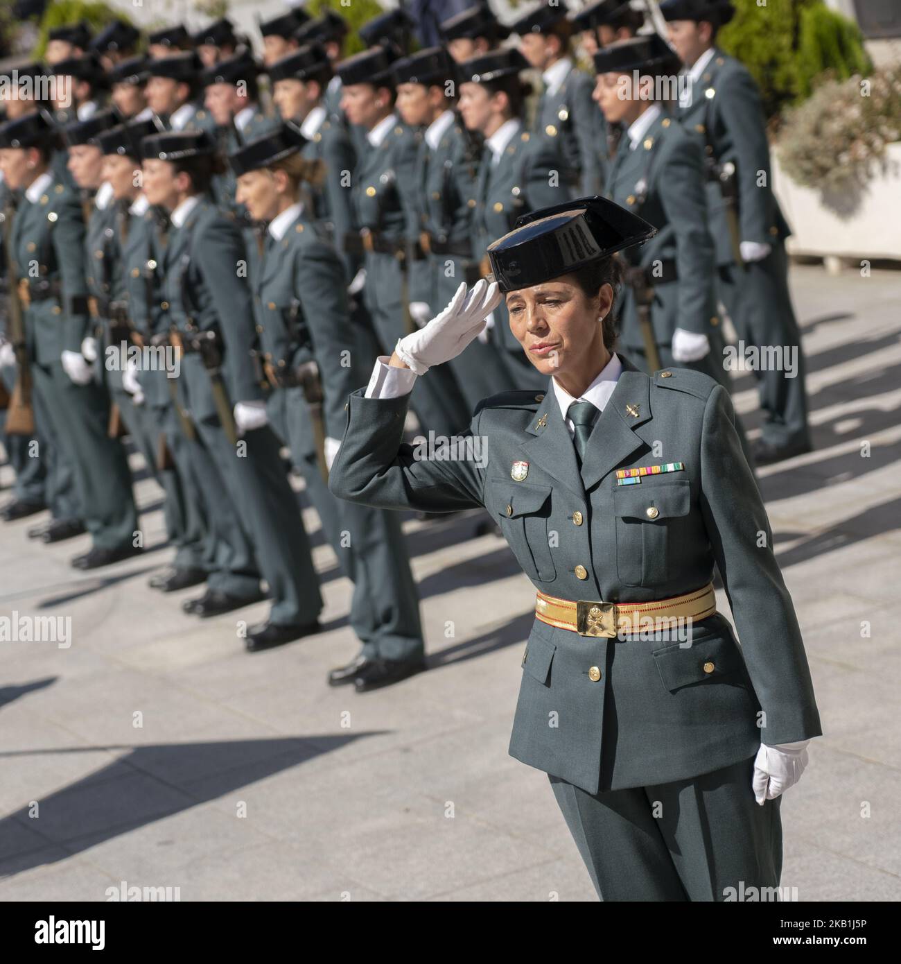 Women of the Civil Guard during the act of recognition of the Civil ...