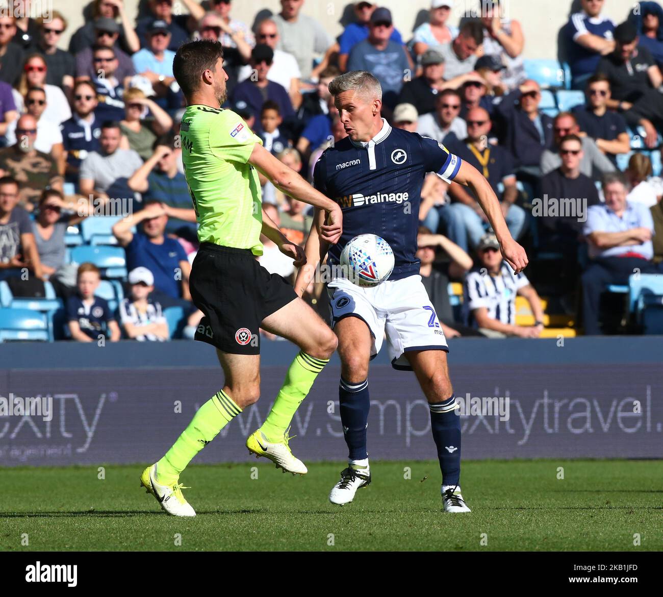 London, England. 29 Sept, 2018 Steve Morison of Millwall during Sky Bet ...