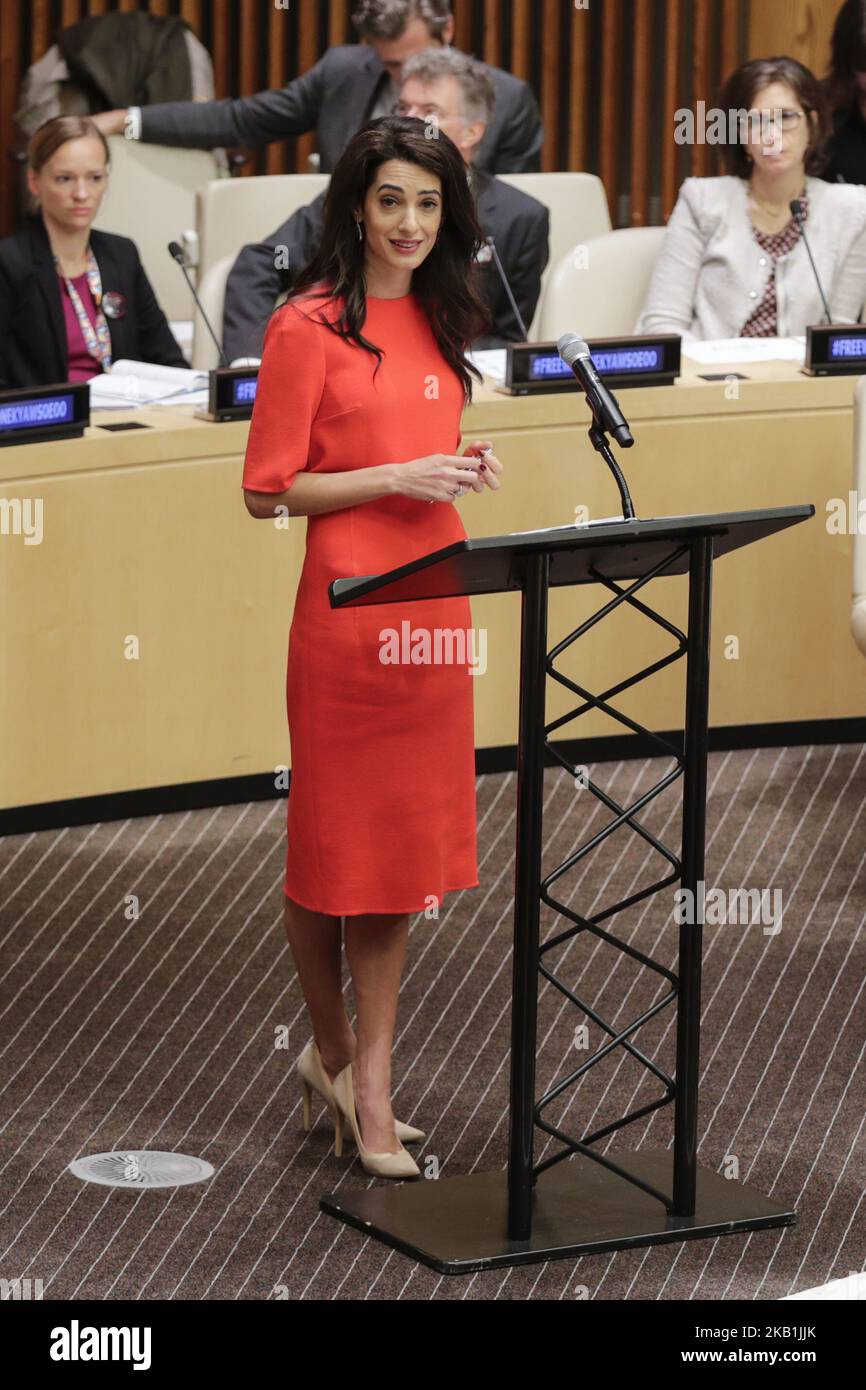 United Nations, New York, USA, September 28, 2018 - Amal Clooney During ...
