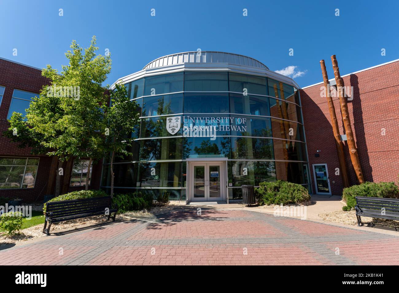 The entrance of the University of Saskatchewan Prince Albert Campus is ...