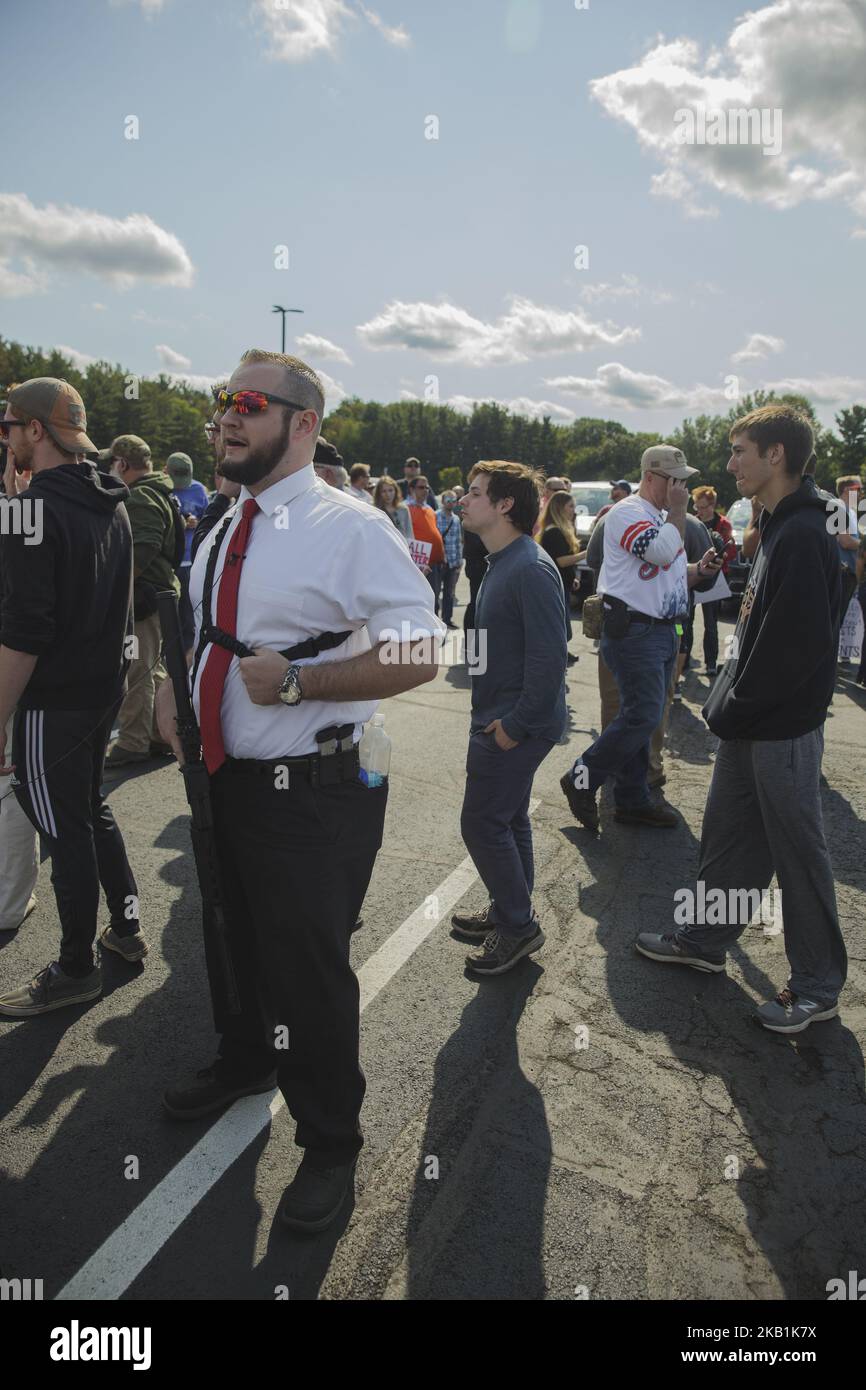 Right wing protesters came to the Open Carry rally with numerous guns ...
