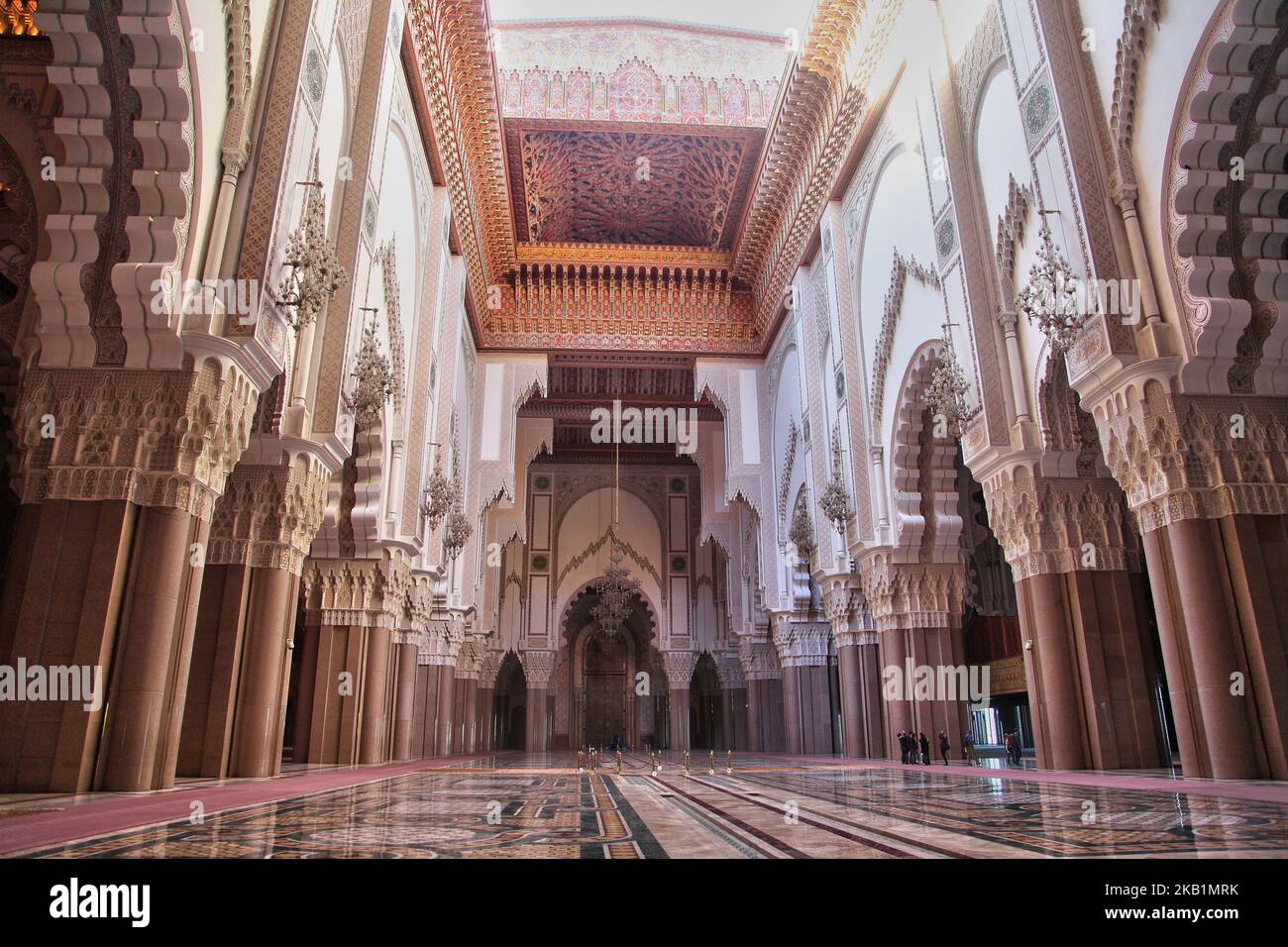 Interior of the Hassan II Mosque in the city of Casablanca, Morocco ...