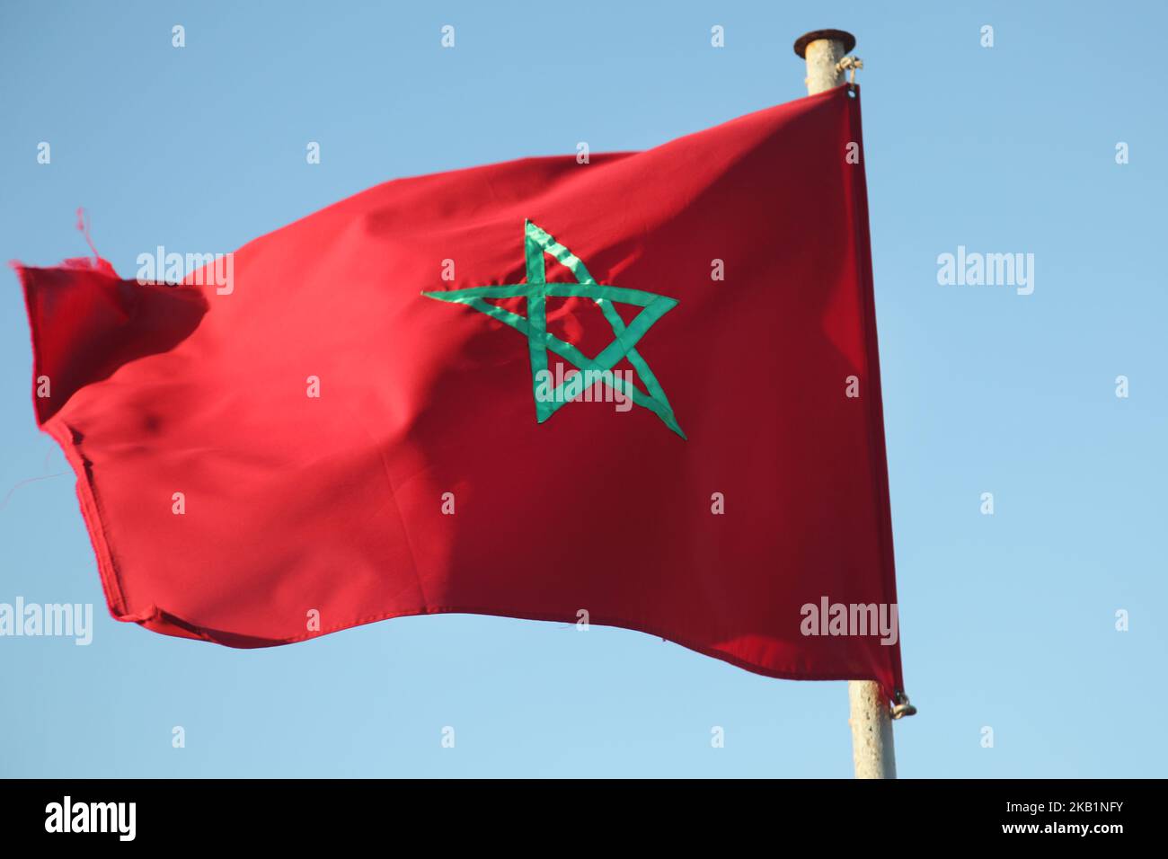 Moroccan flags casablanca hi-res stock photography and images - Alamy