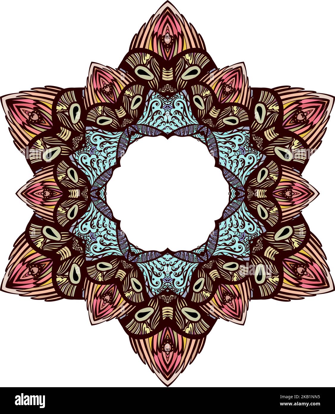 Ornamental Round Floral Pattern. Henna Paisley Design Stock Vector ...