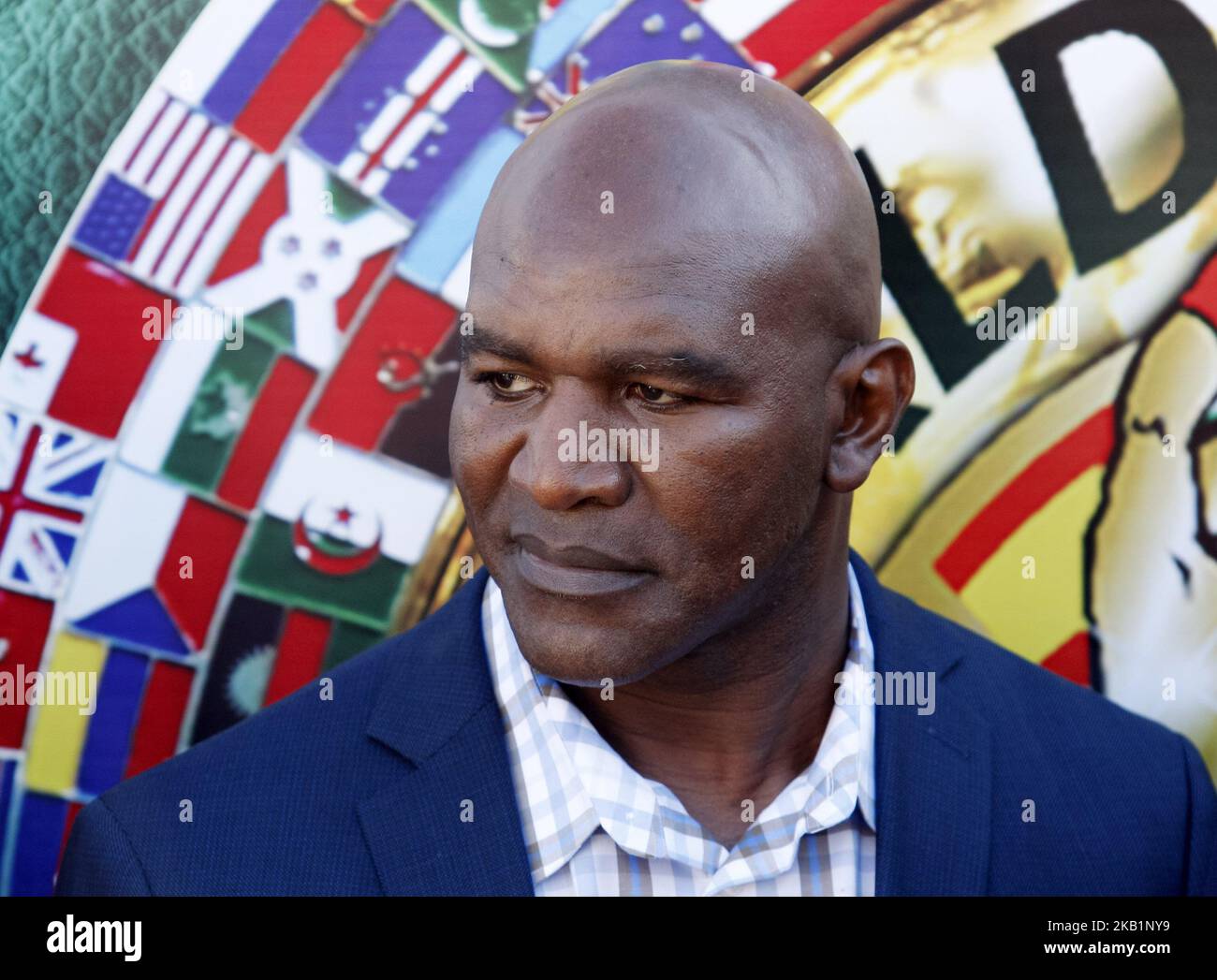 Ex boxing champion of the World Evander Holyfield attends an official ...