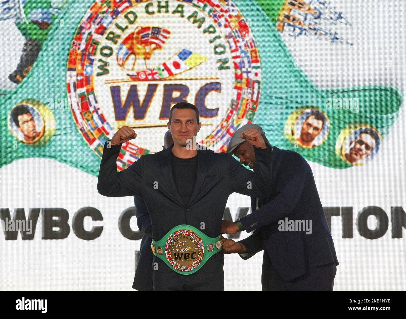 (L-R) Ex boxing champion of the World Evander Holyfield,Ukrainian ...