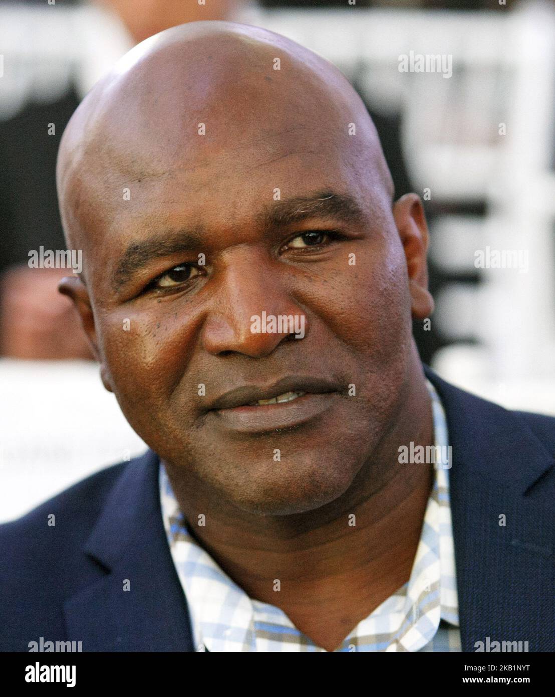 Ex boxing champion of the World Evander Holyfield attends an official ...