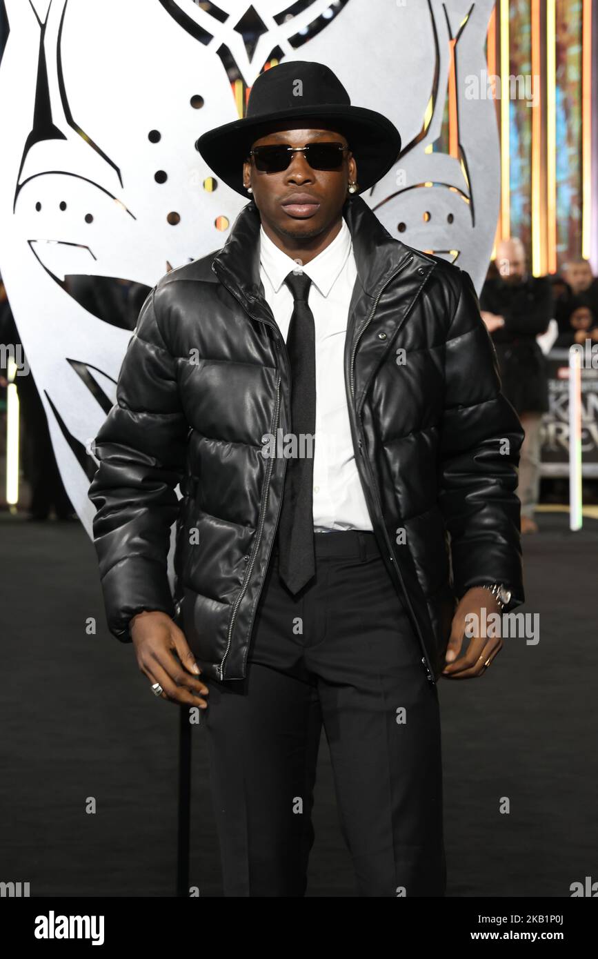 Fireboy attending the European premiere of Black Panther: Wakanda ...