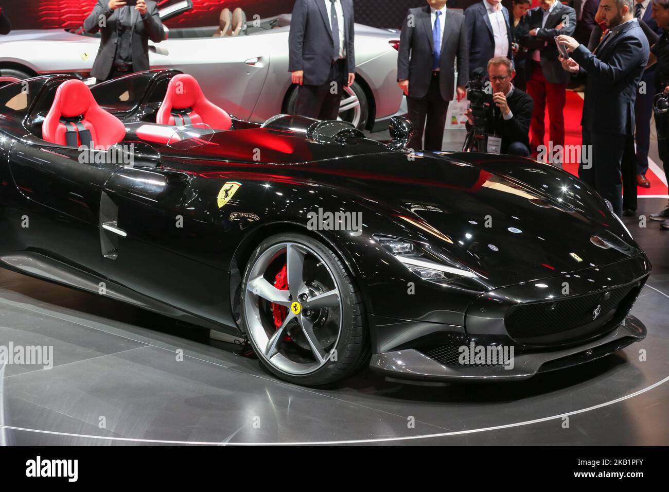 Ferrari Monza SP2 model car is seen during the first press day of the ...