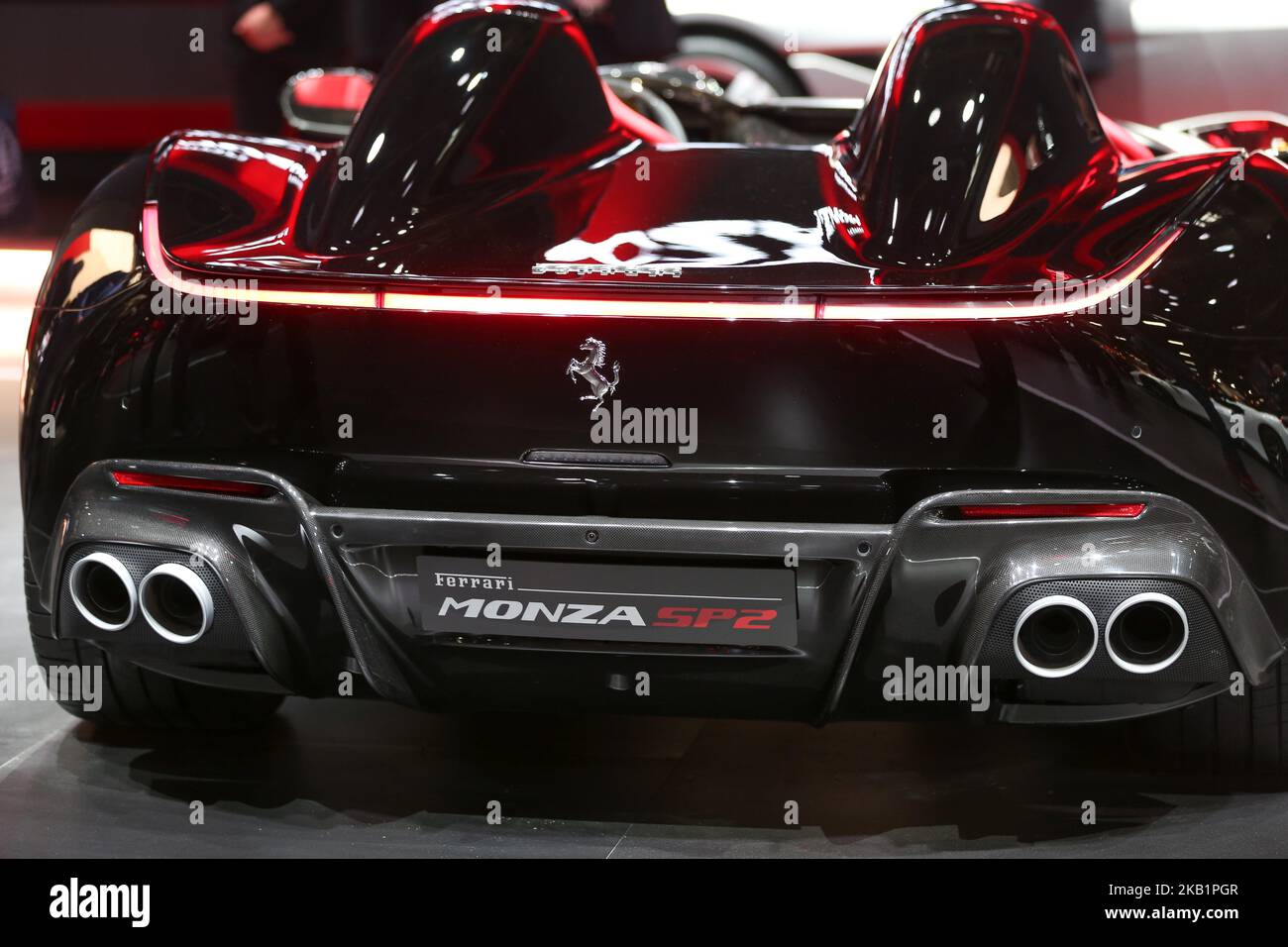 Ferrari Monza SP2 model car is seen during the first press day of the ...