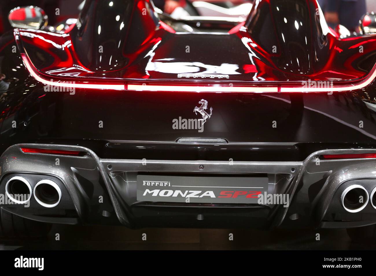 Ferrari Monza SP2 model car is seen during the first press day of the ...