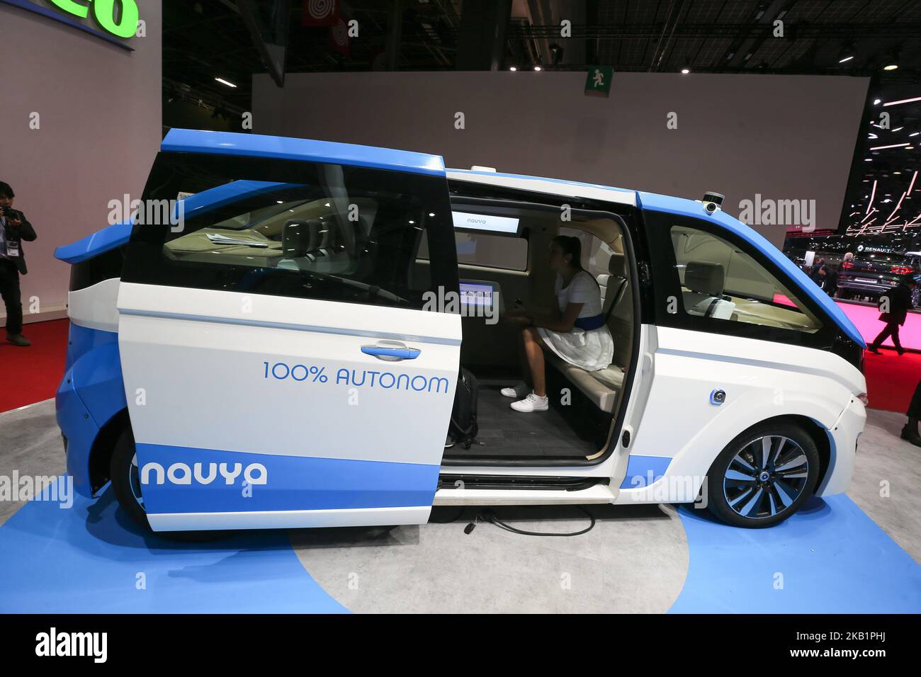 Navya autonomous shuttle project is seen during the first press day of ...