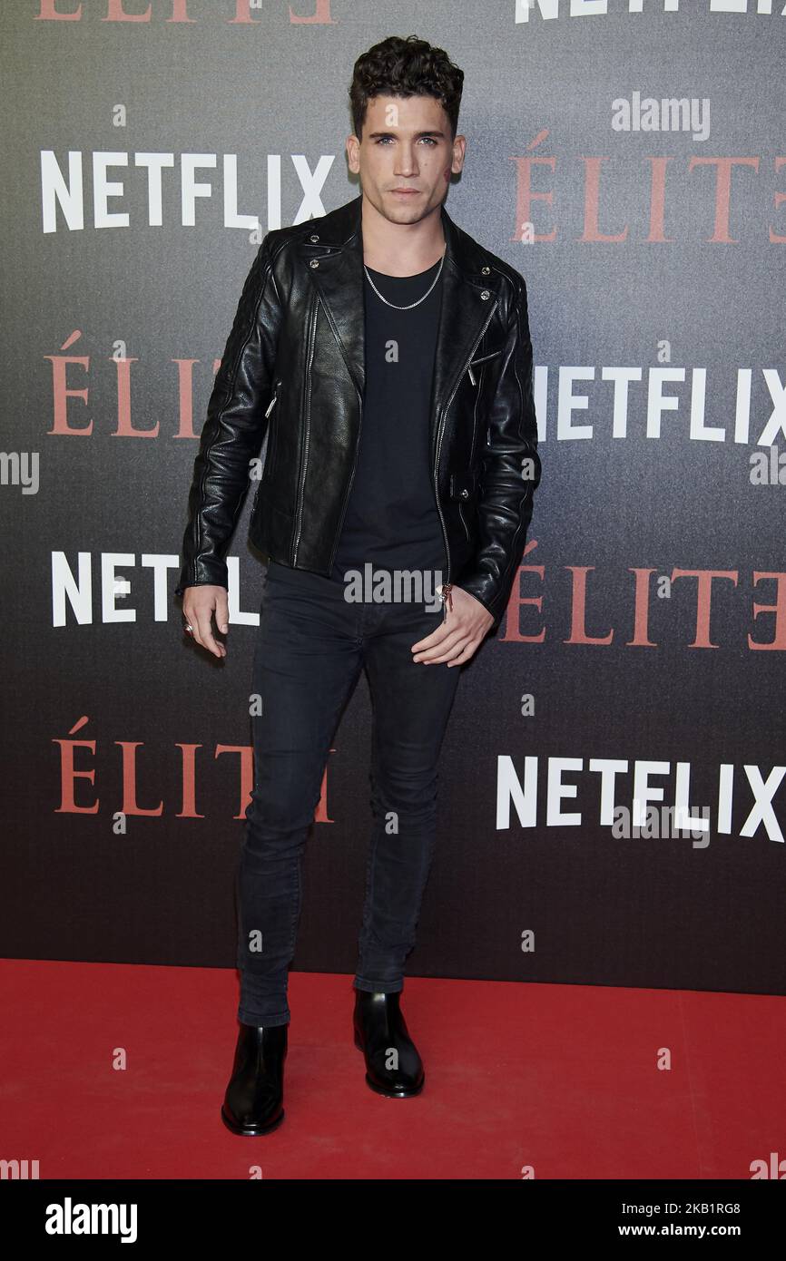 Jaime Lorente attend the 'Elite' premiere photocall at 'Reina Sofia ...
