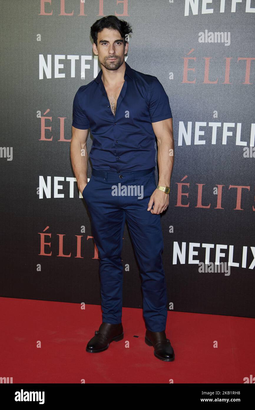 Christian Sanchez attend the 'Elite' premiere photocall at 'Reina Sofia ...