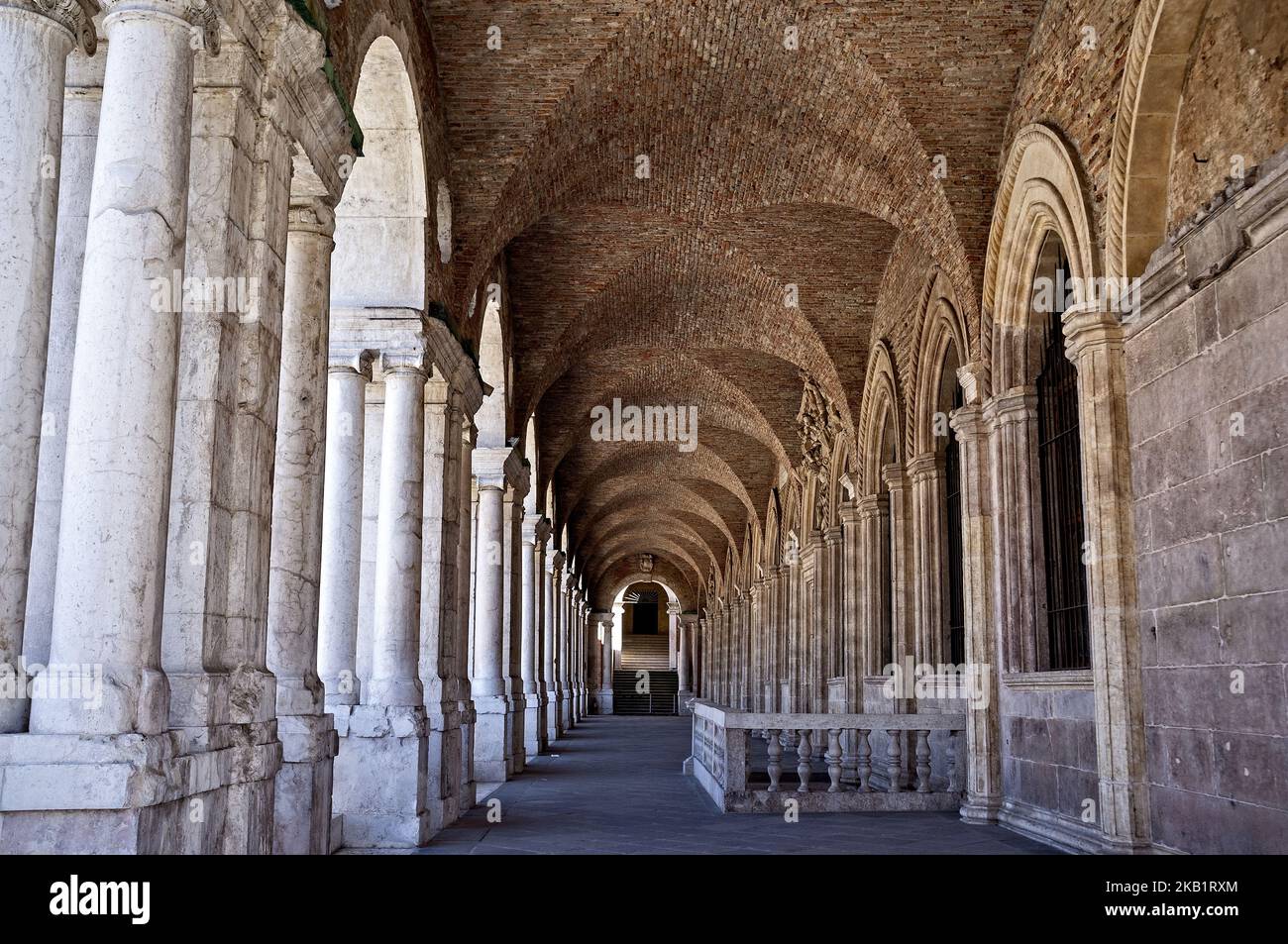 Vicenza downtown, open gallery of the Basilica Palladiana by the Architect Andrea Palladio in ...