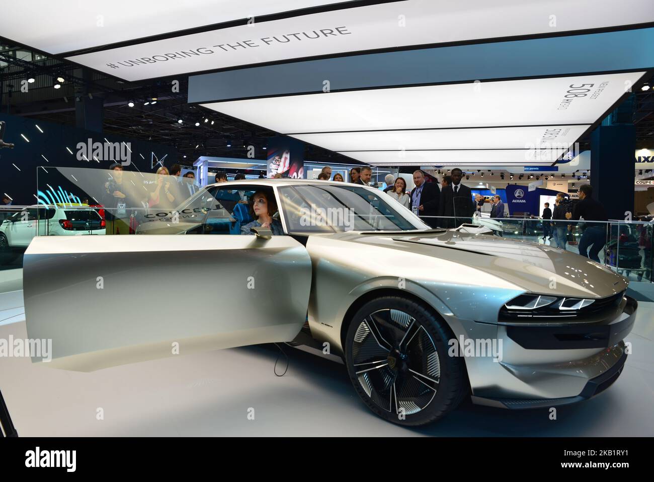 Peugeot displayed its new car and new technologies at during the Paris ...
