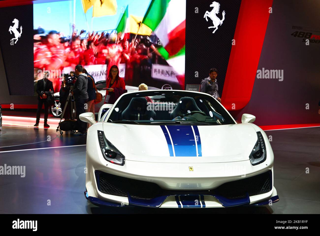 Ferrari displayed its new car and new technologies at during the Paris ...