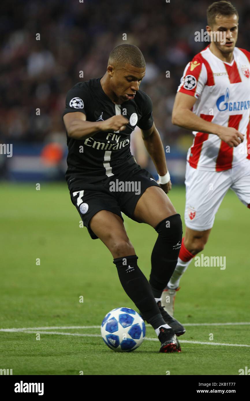 Kylian Mbappe of PSG during the Group C match of the UEFA Champions ...