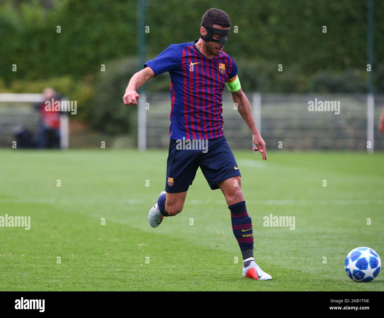 Enfield, UK. 03 October, 2018 Guillem Jamie Serrano of FC Barcelona ...