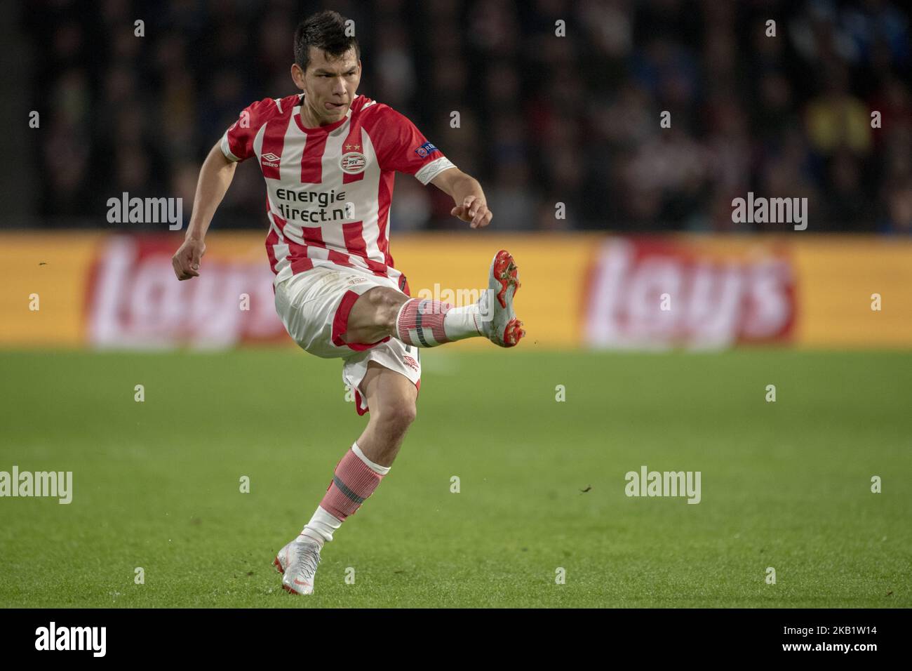 Hirving Lozano of PSV in action during the UEFA Champions League Group ...
