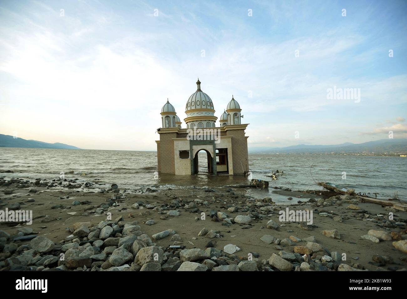 The Landmark Arkam Babu Rahman Floating Mosque which has fallen into ...