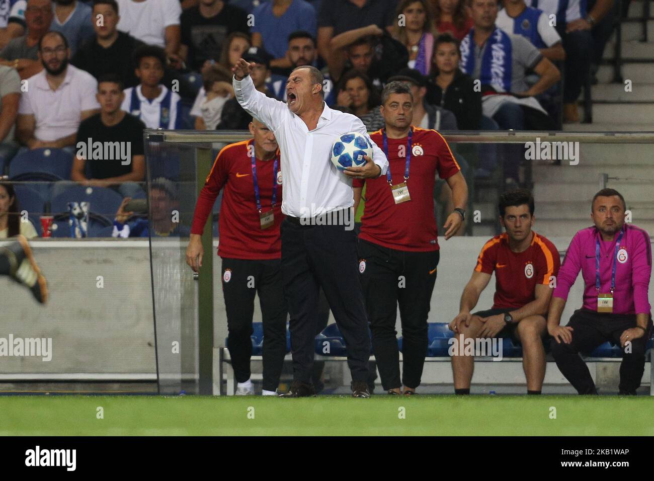 Fatih Terim head coach of Galatasaray during the UEFA Champions League ...