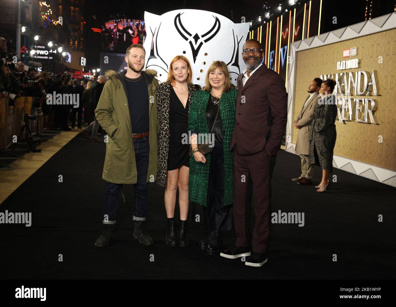 Lisa Makin (second right) and Sir Lenny Henry (right) and guests ...