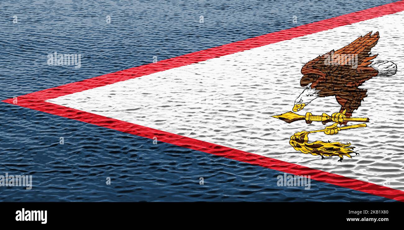 American Samoa flag on texture. Concept collage Stock Photo - Alamy