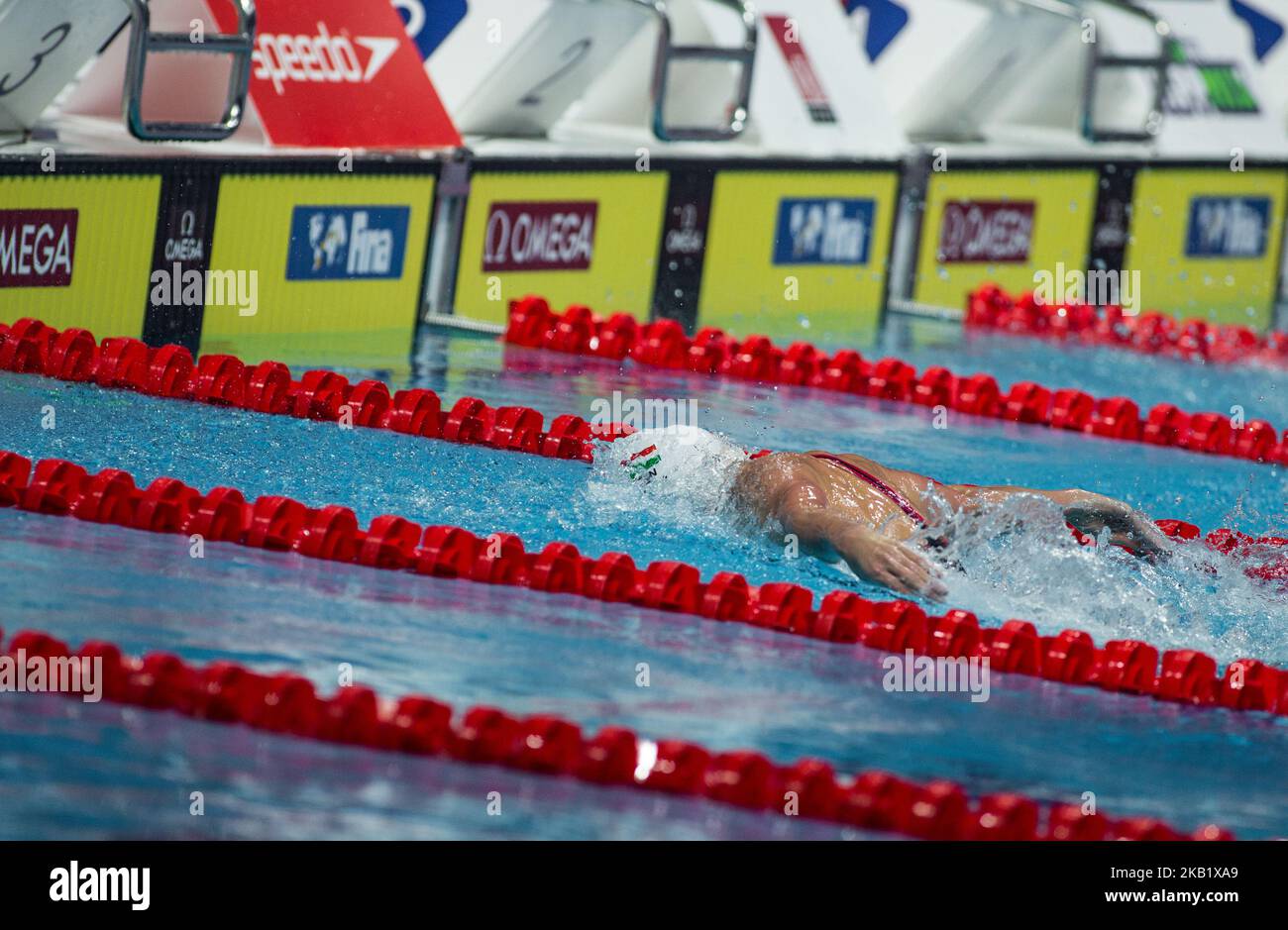 Hosszu Katinka of Hungary competes in the Womens 200m Butterfly on day ...