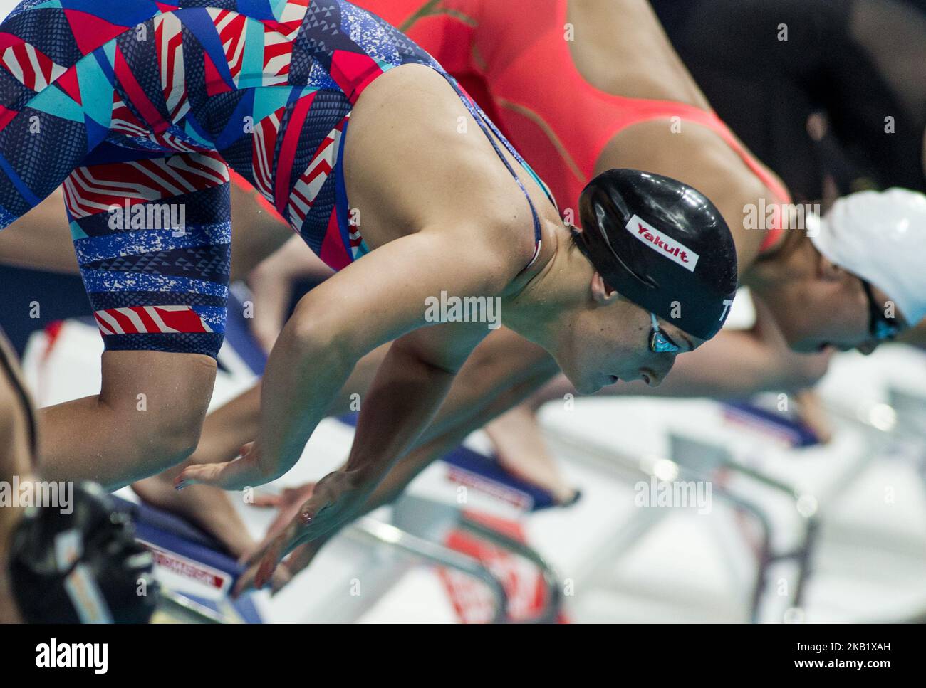 Smith Leah of USA competes in the Womens 400m Freestyle on day one of ...