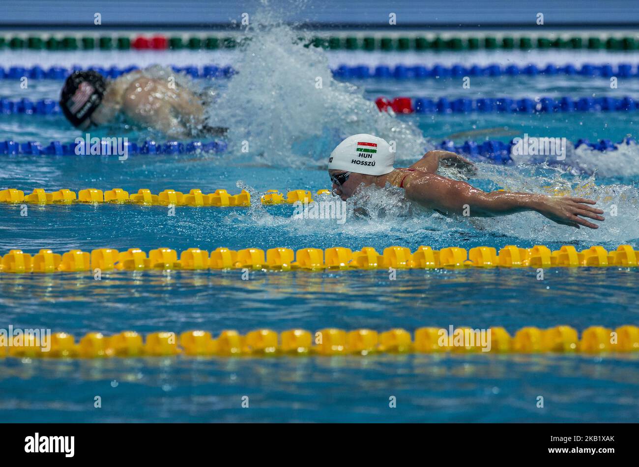 Hosszu Katinka of Hungary competes in the Womens 200m Butterfly on day ...