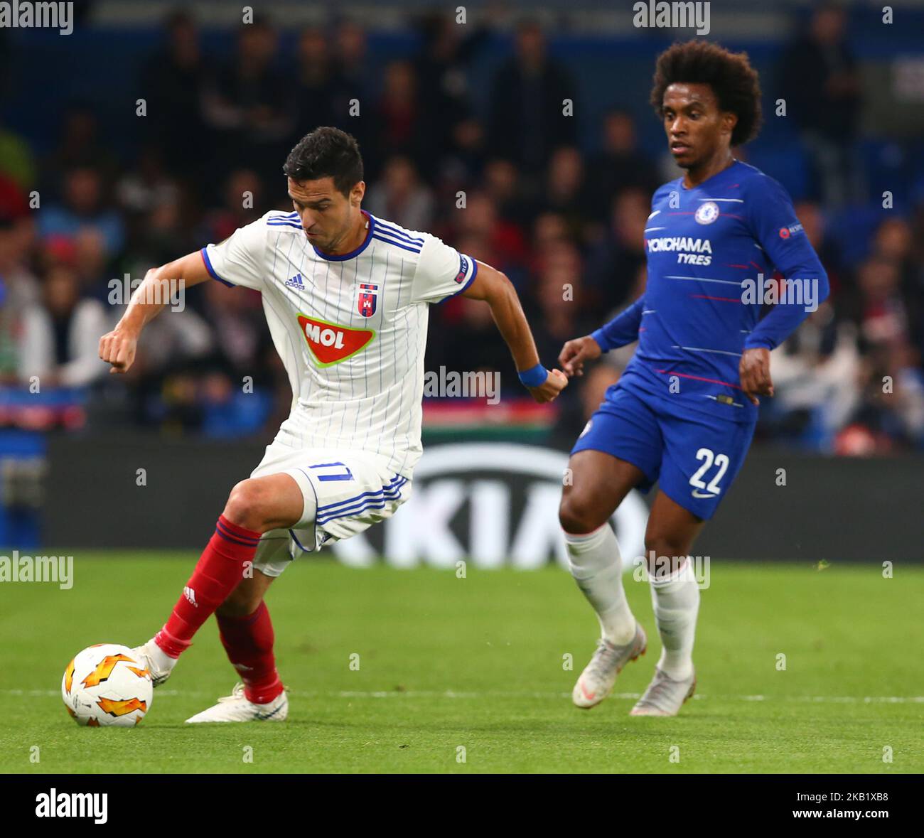 London, England - October 04: Georgi Milanov of MOL Vidi FC during UAFA ...