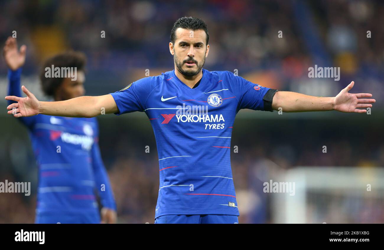 London, England - October 04: Chelsea's Pedro during UAFA Europa League ...