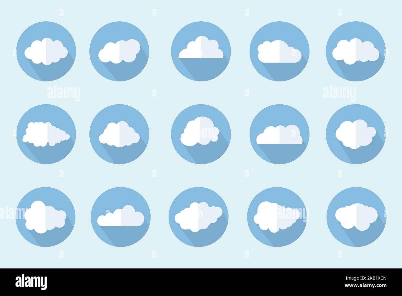 Clouds icon set. Cloud icons for cloud computing web and app. Vector ...