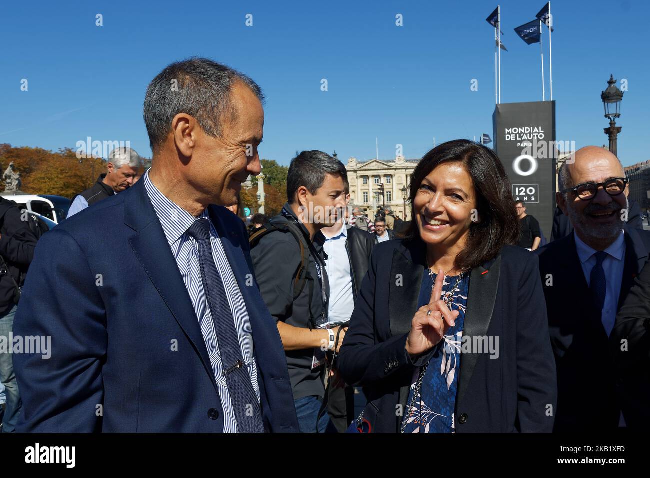 Jean-Claude Girot (L), (Mondial Motor show 2018 General Manager), and ...