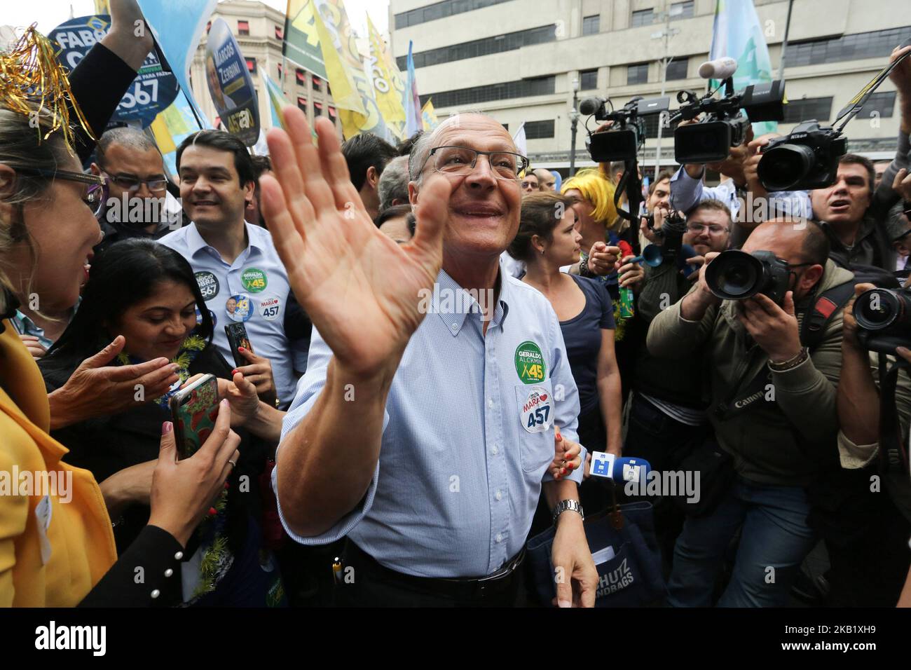 The candidate for the Presidency of Brazil, Geraldo Alckmin ...