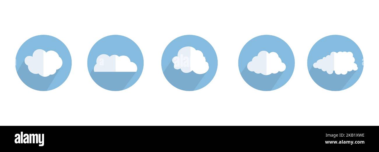 Clouds icon set. Cloud icons for cloud computing web and app. Vector ...
