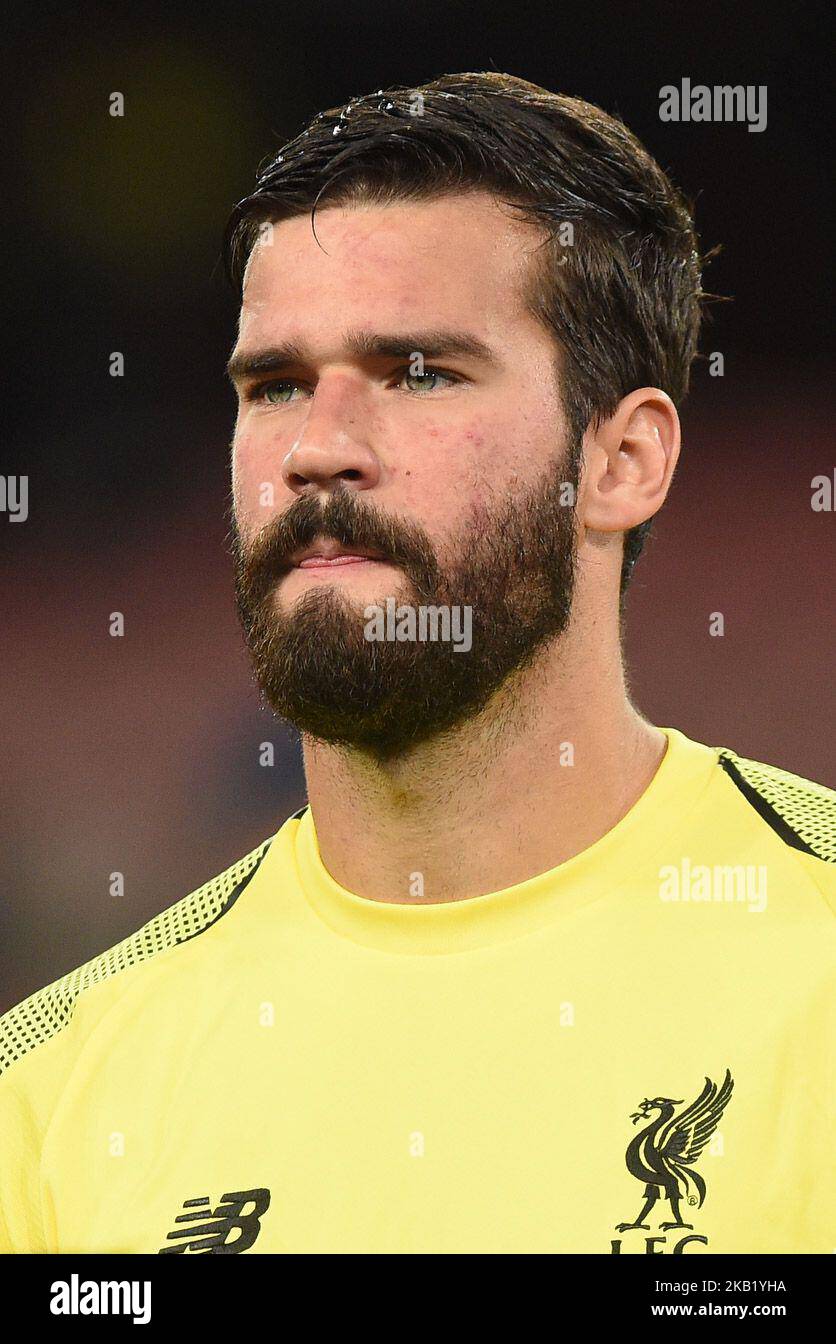 Alisson Becker of Liverpool FC during the UEFA Champions League match ...