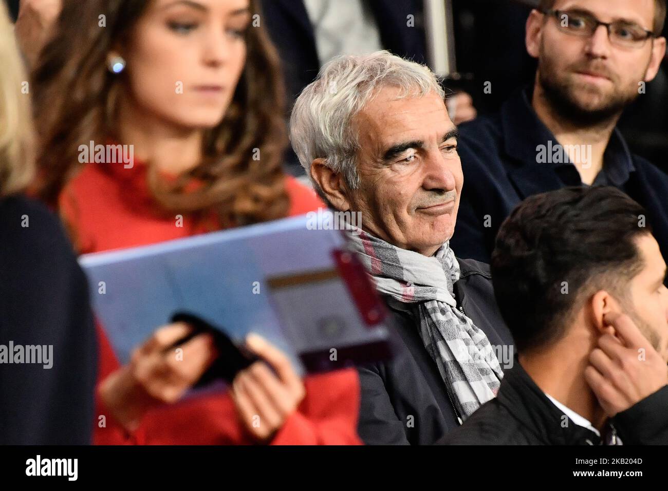 Raymond Domenech attends the French L1 football match between Paris ...