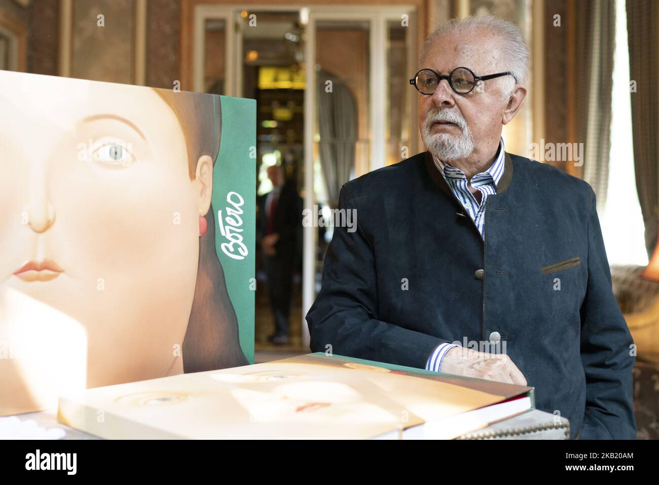 The teacher Fernando Botero during the presentation of the book Women ...