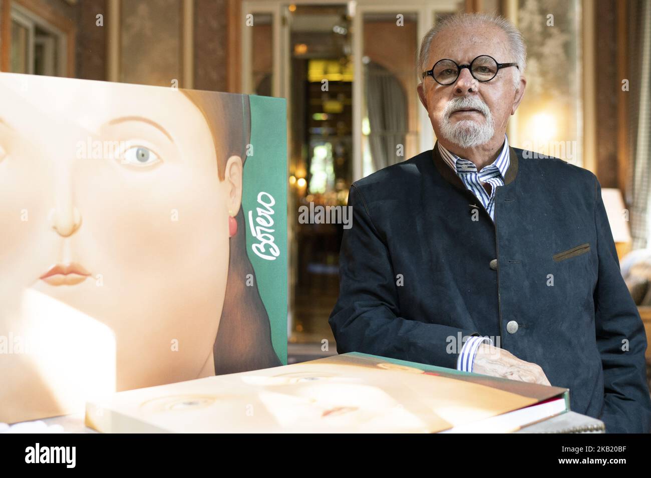 The teacher Fernando Botero during the presentation of the book Women ...