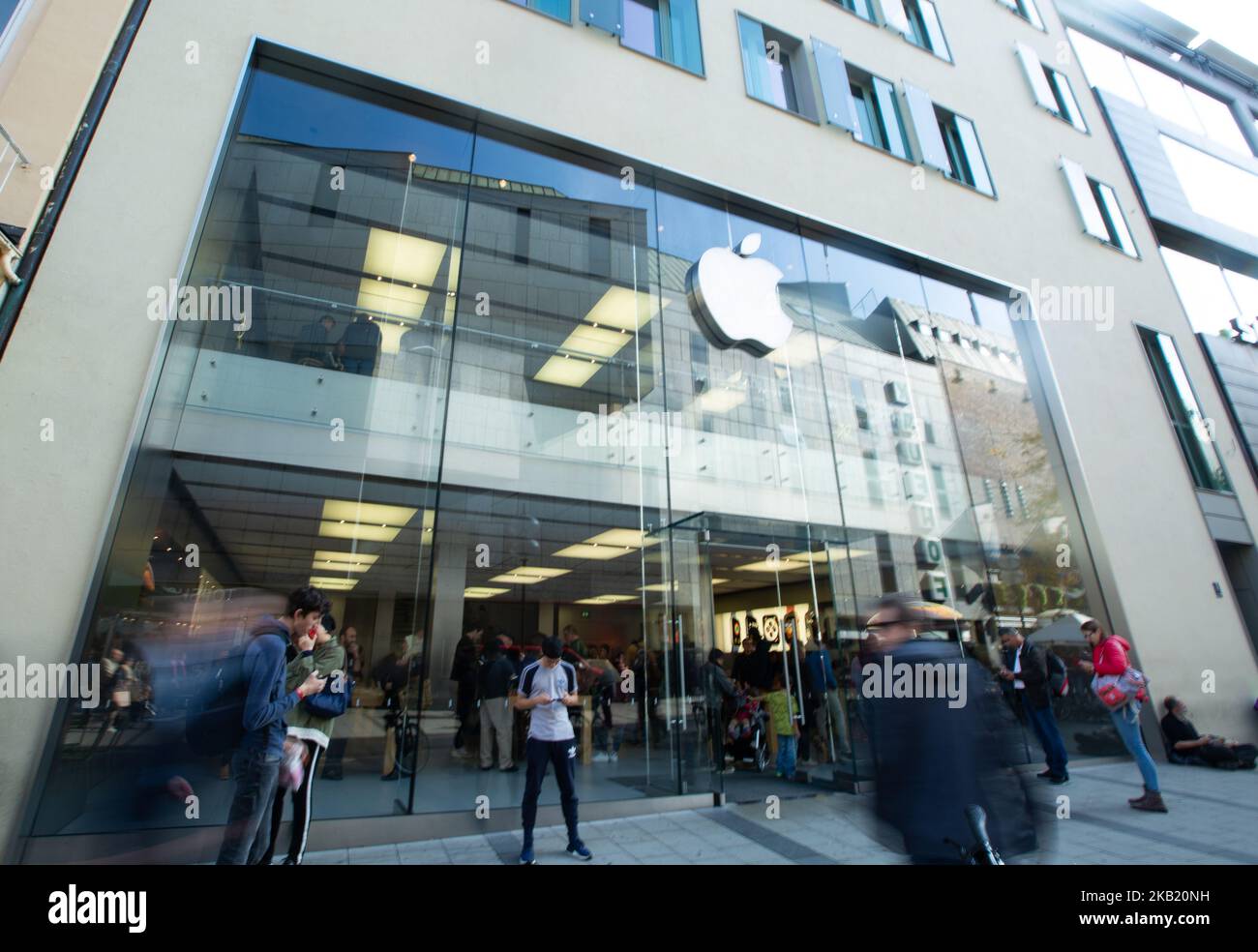 The Apple Store in Munich, Germany seen from outside. (Photo by ...