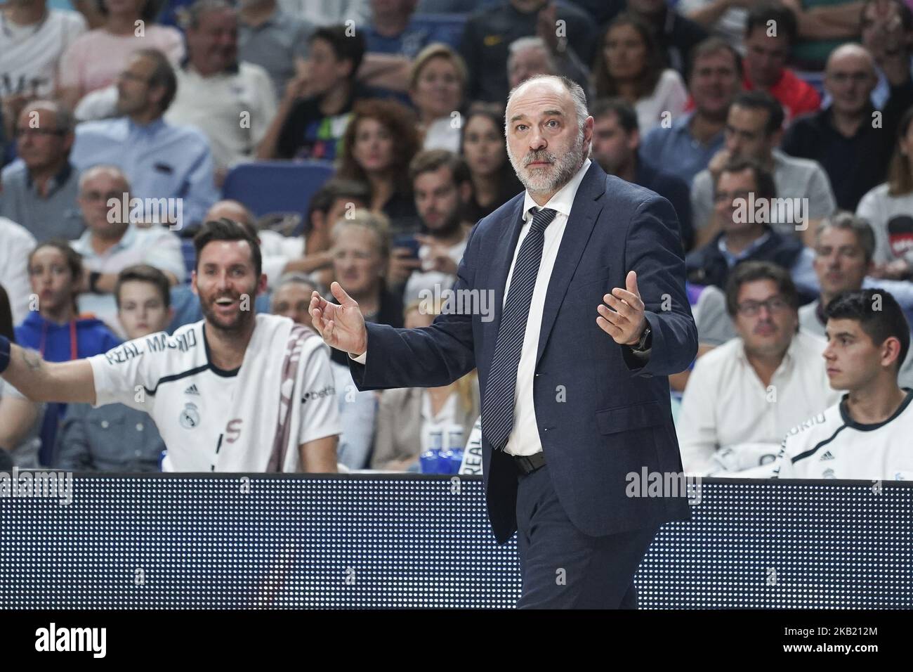 PABLO LASO coach of Real Madrid in action during a Liga Endesa ACB ...