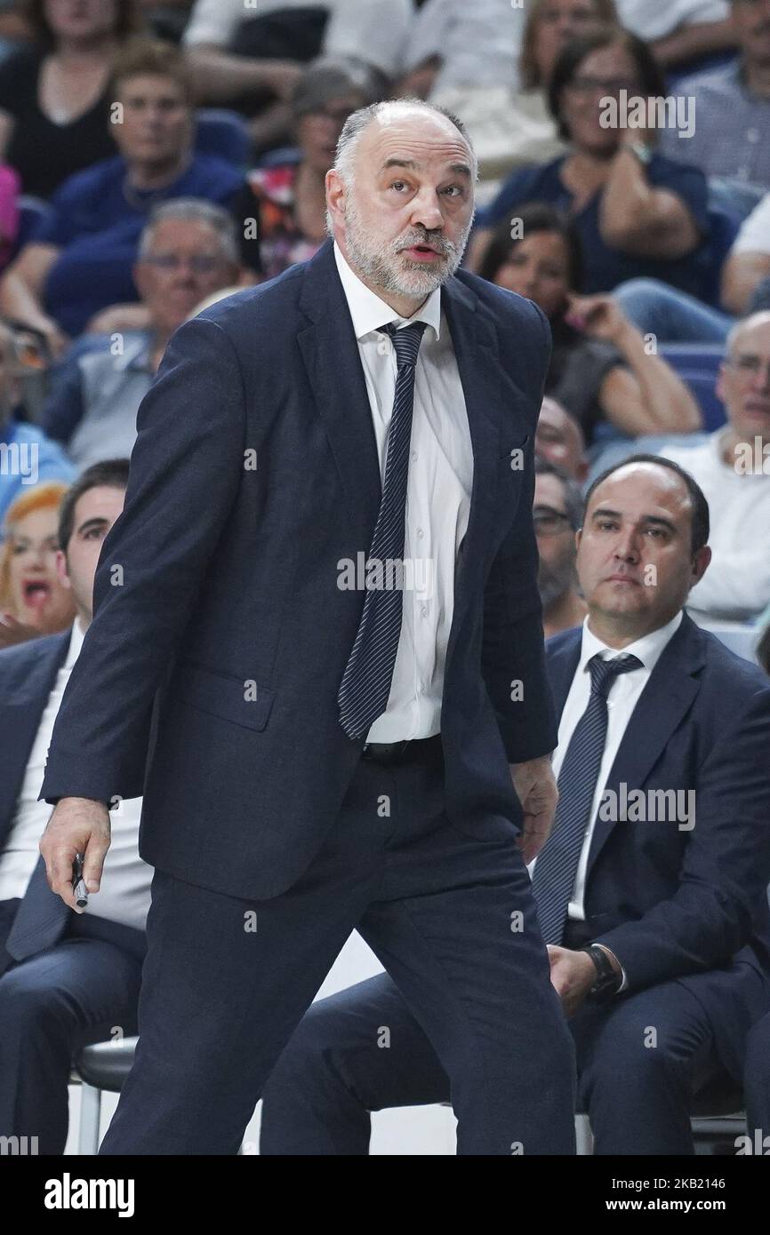 PABLO LASO coach of Real Madrid in action during a Liga Endesa ACB ...